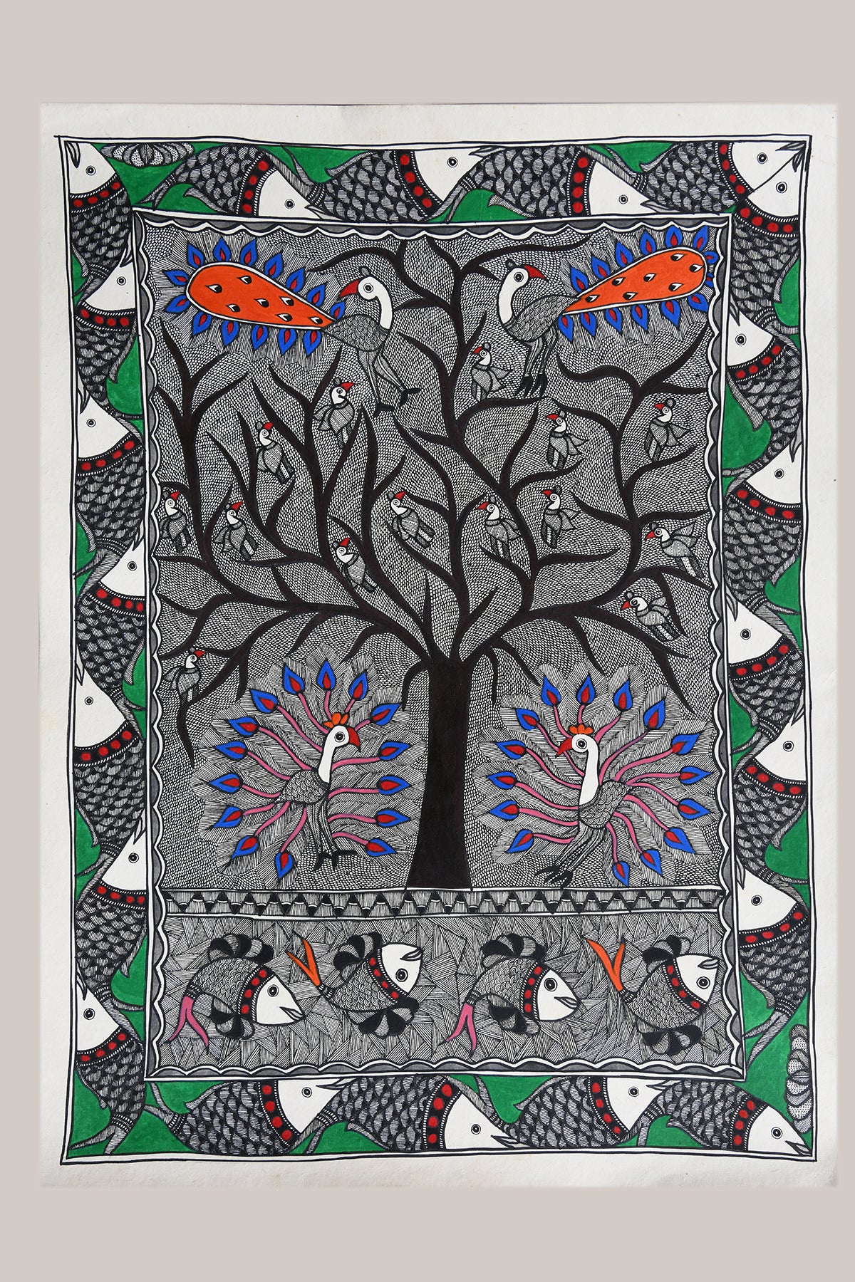 Godna Tree of Life Painting – Handcrafted in Bihar – RP_05