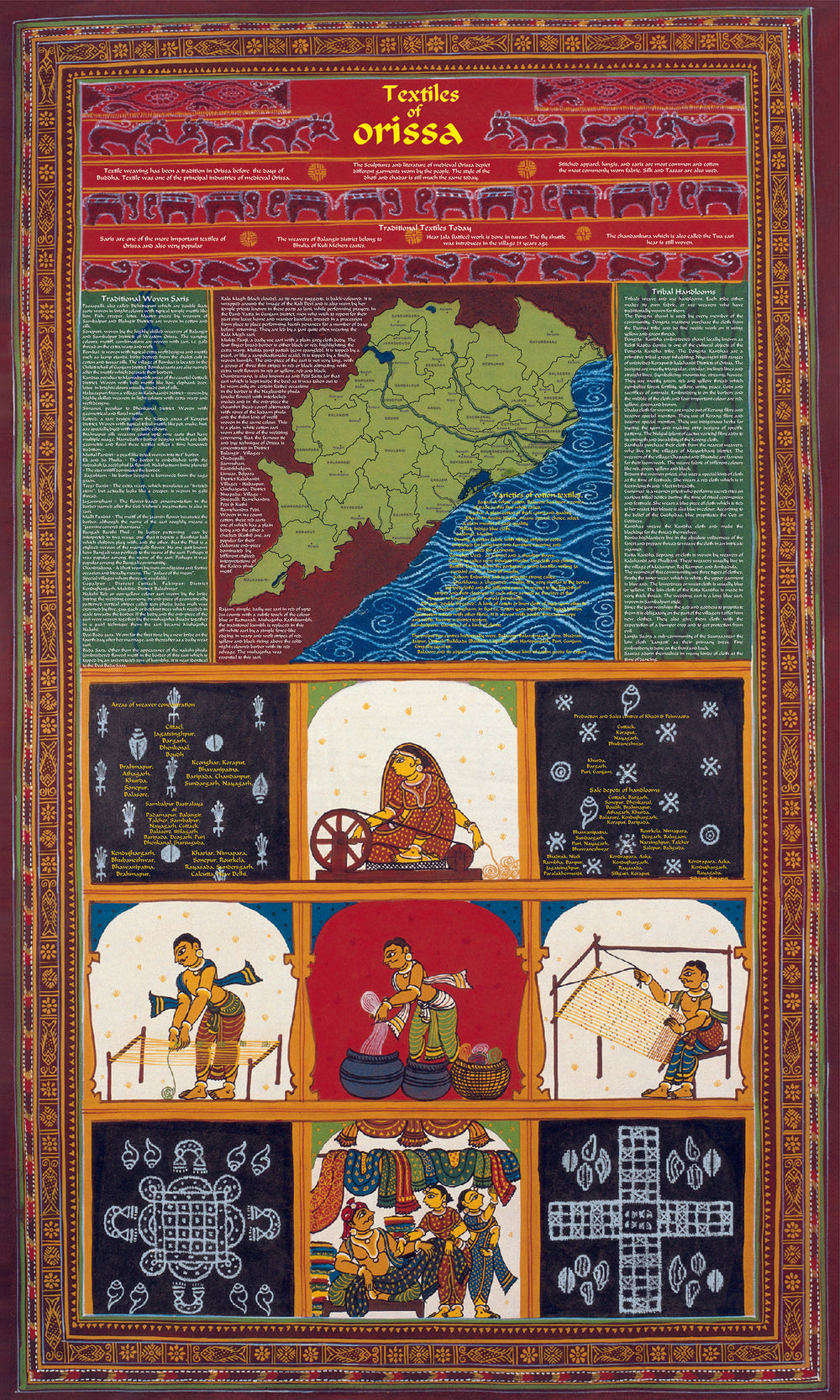 Crafts & Textiles Map of Odisha